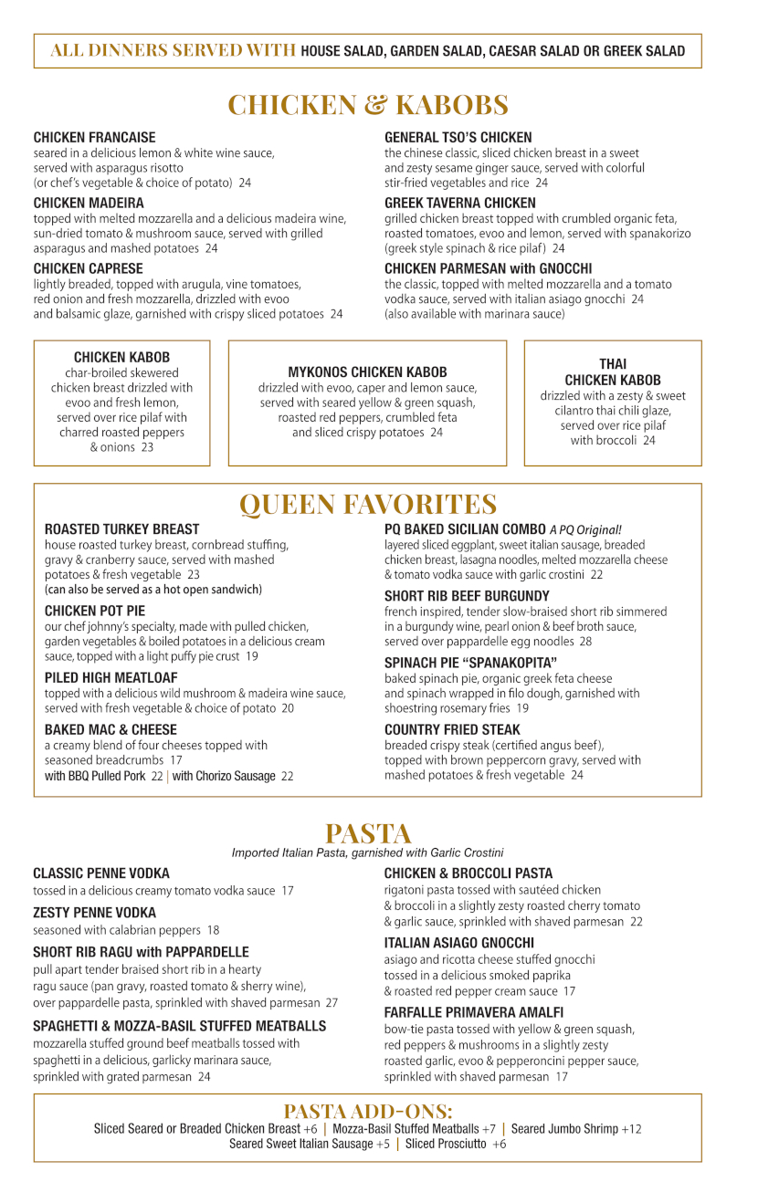 Pompton Queen Diner - Menu